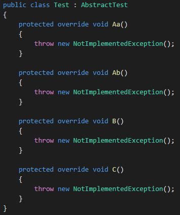 C Prevent Sorting On Implement Abstract Class Stack Overflow
