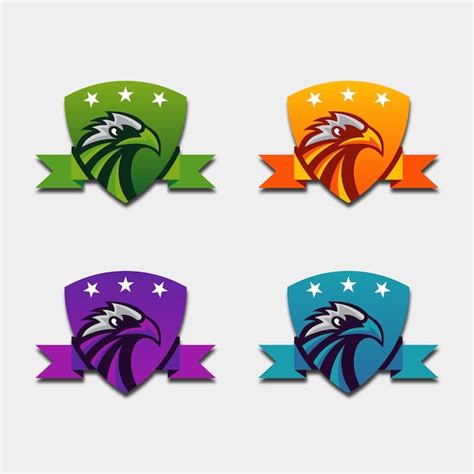 Premium Vector Collection Of Eagle Badge Designs For Games And Sports