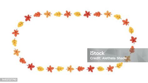 단풍 프레임입니다 가을 나뭇잎 할로윈 추수 감사절 테두리 템플릿의 화환입니다 벡터 그림입니다 0명에 대한 스톡 벡터 아트 및 기타 이미지 Istock