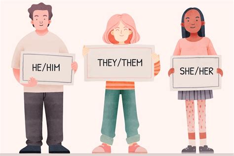 성별 대명사 그림 무료 벡터