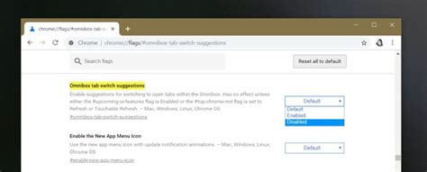 How To Disable Switch To Tab Suggestions In Chrome