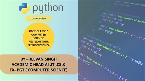 Python Revision Tour YouTube
