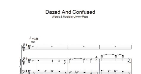 Dazed And Confused Piano Vocal And Guitar Chords Print Sheet Music