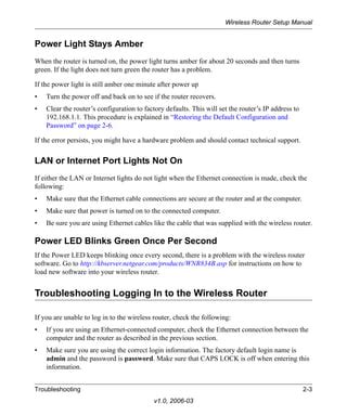 Wireless Router Setup Manual PDF
