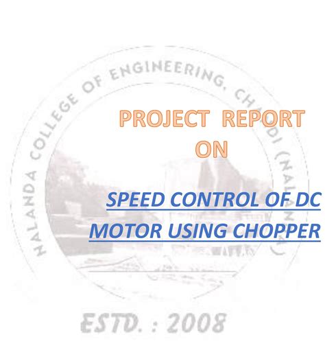 Figure 1 Speed Control Of Dc Motor Using Chopper