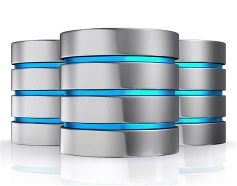 3d Illustration Of Database Storage Concept Cloud Computing Stock