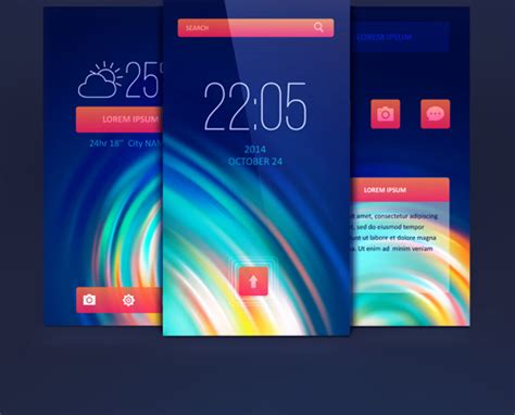 Abstract Style Mobile Interface Theme Vector Vectors Graphic Art