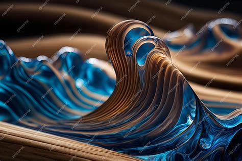 premium photo abstract wavey flow shape made out of beautifully