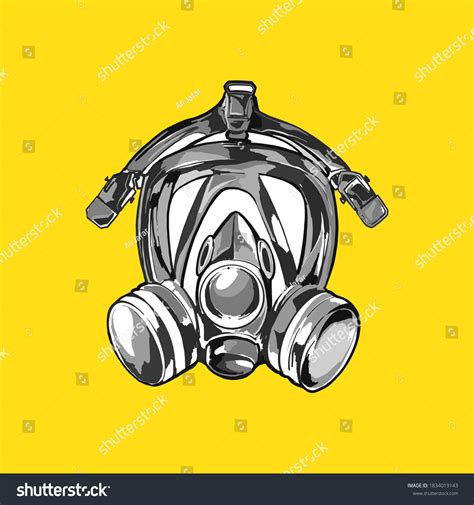 군용 검은 가스 마스크 호흡기 벡터 스톡 벡터로열티 프리 1834019143 Shutterstock