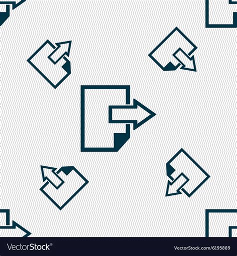 Export File Icon File Document Symbol Seamless Vector Image