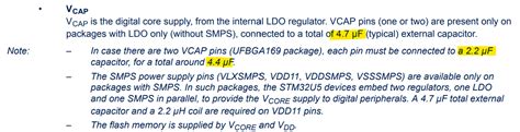 Stm32u585 Vcap Capacitor Voltage Stmicroelectronics Community