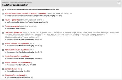 Need Help Unable To Generate A Url For The Named Route Adminlinkblocklist As Such Route