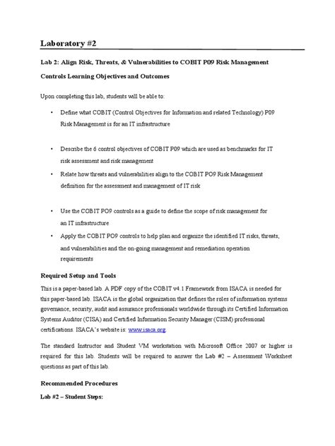 Iaa202 Ia17a Lab2 Team1 Pdf Vulnerability Computing Risk