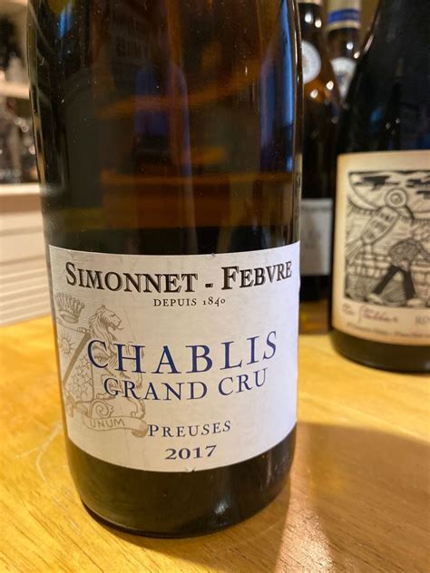2016 Simonnet Febvre Chablis Grand Cru Les Preuses France Burgundy