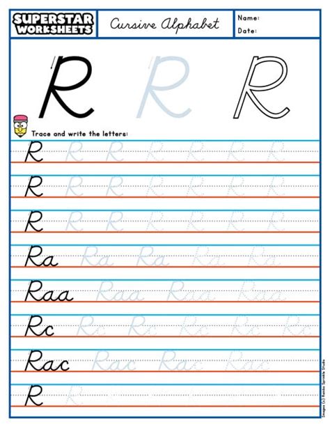 Cursive R Superstar Worksheets