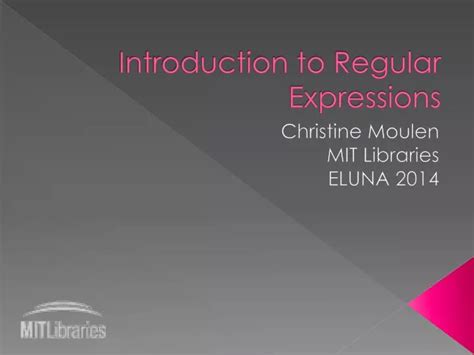 PPT Introduction To Regular Expressions PowerPoint Presentation Free Download ID 2853879