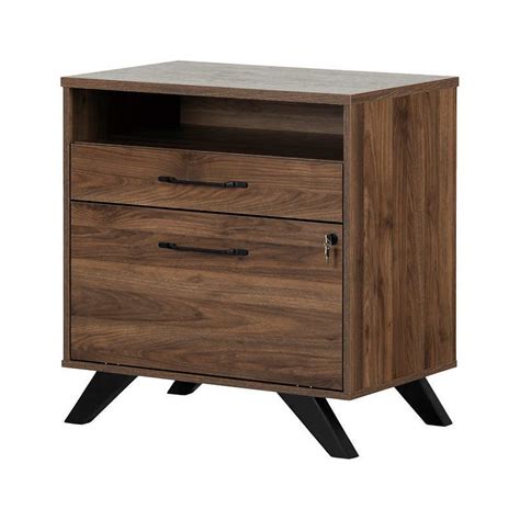 Helsey Walnut Lateral File Cabinet
