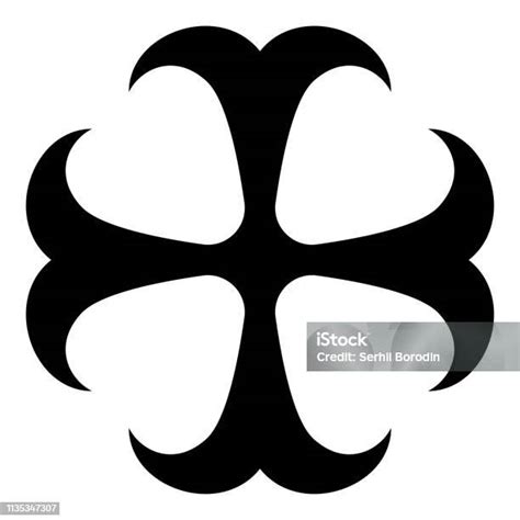 십자가 모노 그램도 콘스탄틴의 상징 사도 앵커 희망 기호 종교 십자가 아이콘 블랙 컬러 벡터 일러스트 레이 션 플랫 스타일 이미지 검은색에 대한 스톡 벡터 아트 및 기타