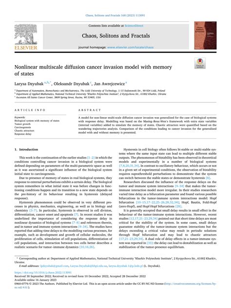 pdf nonlinear multiscale diffusion cancer invasion model with memory