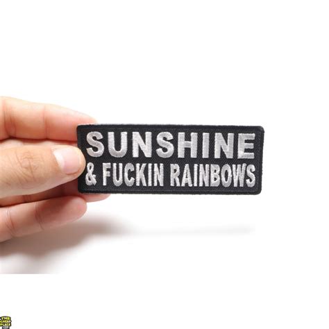 Sunshine And Fuckin Rainbows Patch Naughty Patches Thecheapplace