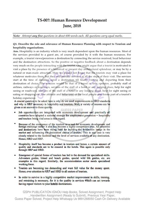 Ignou Ts 7 Previous Year Solved Question Paper June Dec 2018 June 2019 English Medium Ignou