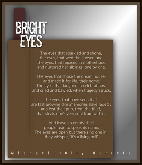 Bright Eyes Michael Holly Barrett Poetry For All Seasons And Emotions