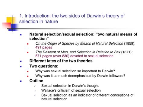 Ppt Evolution Of Sexual Selection In Darwins Theory Powerpoint