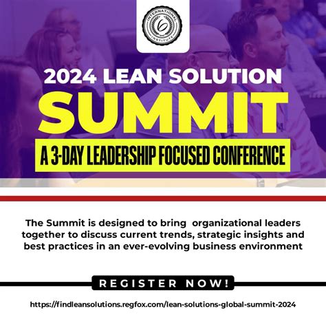 2024 Lean Solutions Summit International Lean Six Sigma Institute