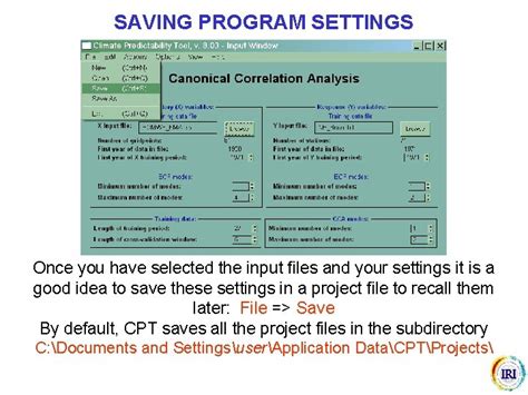 Climate Predictability Tool Cpt Data Format And Settings