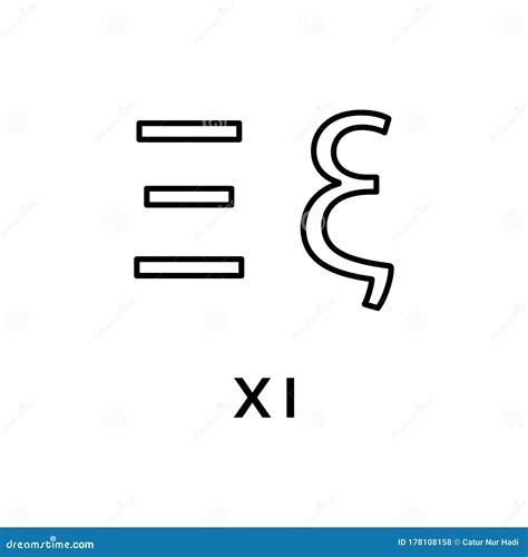 Xi Greek Alphabet Design Trendy Stock Vector Illustration Of Clip Consultant 178108158