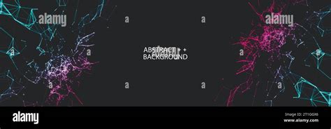 Abstract Polygonal Vector Background With Connecting Dots And Lines Digital Data Visualization