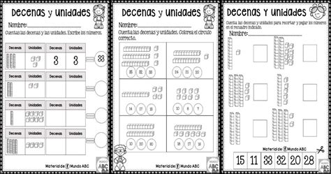 Fichas Para Trabajar Las Unidades Y Las Decenas Imagenes Educativas