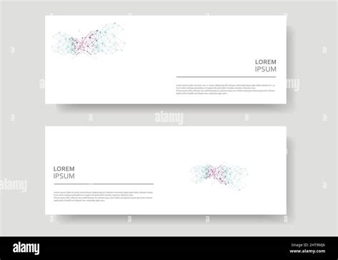 Abstract Connect Lines And Dots Vector Banner Design Stock Vector