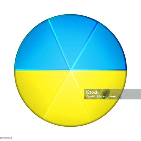 우크라이나의 국기와 유리 빛 공 둥근 구 템플릿 아이콘 우크라이나어 국가 기호 흰색 배경에 강조 표시된 광택 사실적 공 3d 추상 벡터 일러스트레이션 큰 거품 3차원 형태에