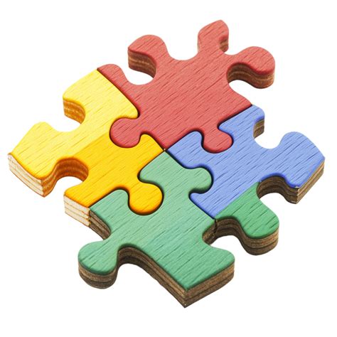 Colorful Interlocking Puzzle Pieces 58072424 Png
