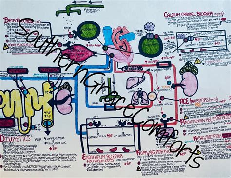 Nclex Diuretic Cheat Sheet Nursing School Study Chart Medication