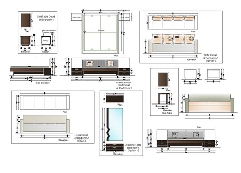 Furniture Cad Blocks Detail Elevation 2d View Layout Autocad File