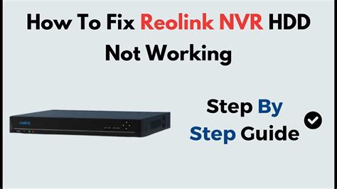 How To Fix Reolink Nvr Hdd Not Working Youtube