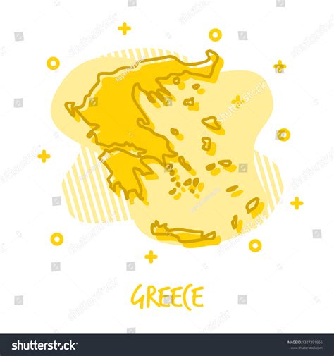 Greece Map Cartoon
