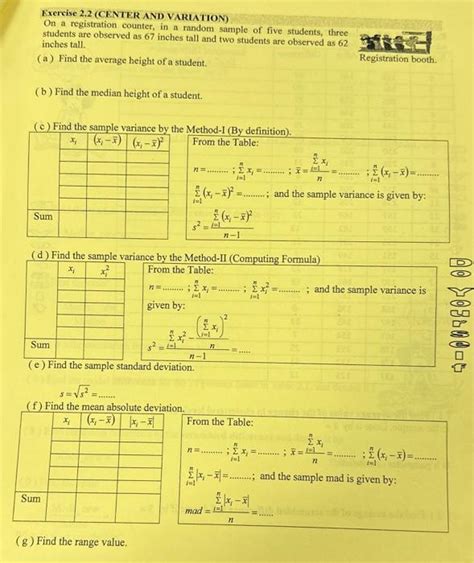 solved exercise 2 2 center and variation on a registration