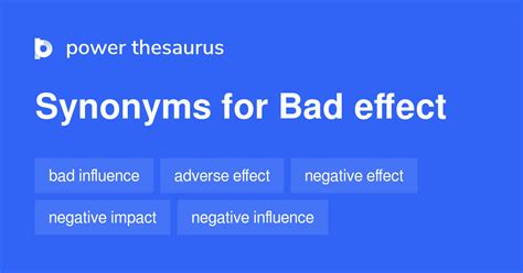 Bad Effect Synonyms 286 Similar Words And Phrases