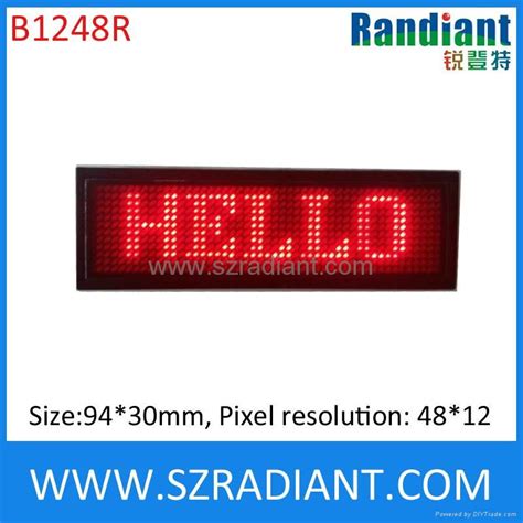 USB Rechargeable Programmable Led Name Badge B R Radiant China Manufacturer Other