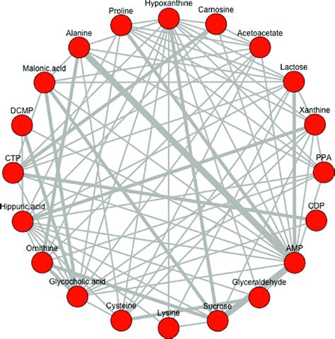 combined network graph with discrete weighted edges the graph combines