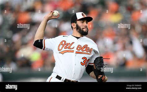 Baltimore Orioles Starting Pitcher Grayson Rodriguez 30 Throws During