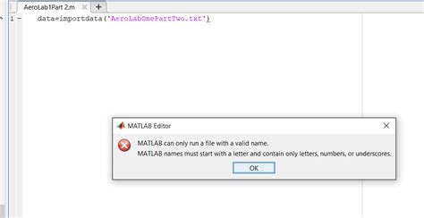 what is wrong with my file name it should be working r matlab