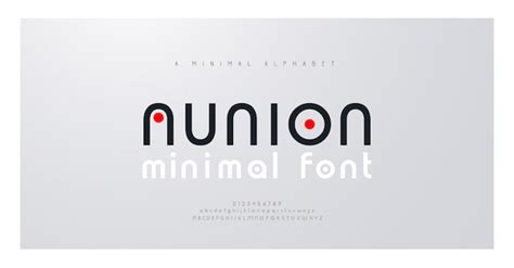 최소한의 글꼴 창조적 인 현대 알파벳입니다 점 규칙 및 숫자가있는 타이포그래피 미니멀 스타일 글꼴을 설정합니다 프리미엄 벡터