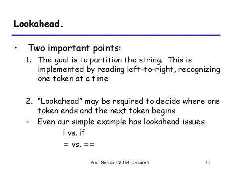 Lexical Analysis Lecture 3 4 Prof Necula Cs