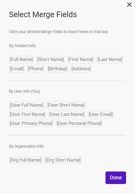 Merge Fields Pastorsline