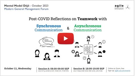 Better Teamwork With Synchronous And Asynchronous Communication