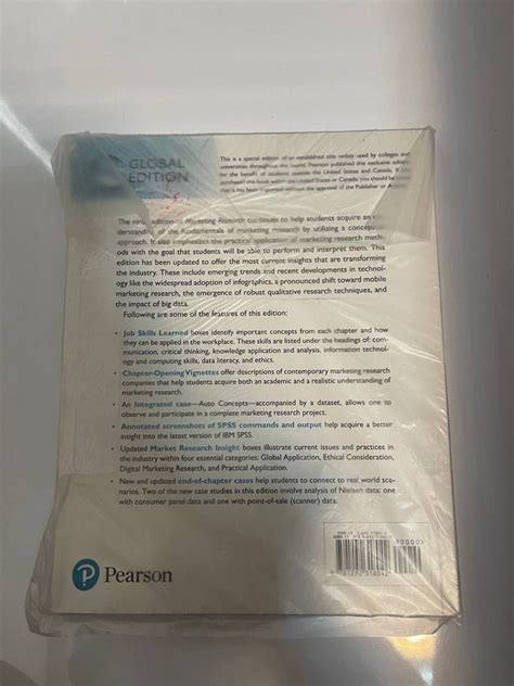 Pearson Global Edition Marketing Research 9th Edition Textbook